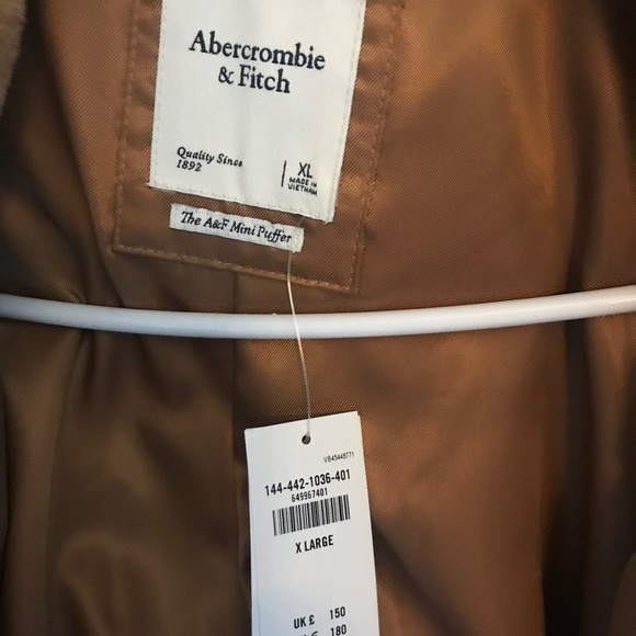 Abercrombie & Fitch | Jackets & Coats | Abercrombie Fitch Faux Fur Mini Puffer Xl In Brown Tan ...
